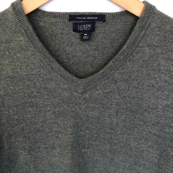J. Crew | Sweaters | J Crew Vneck Sweater Italian Merino Wool M | Poshmark
